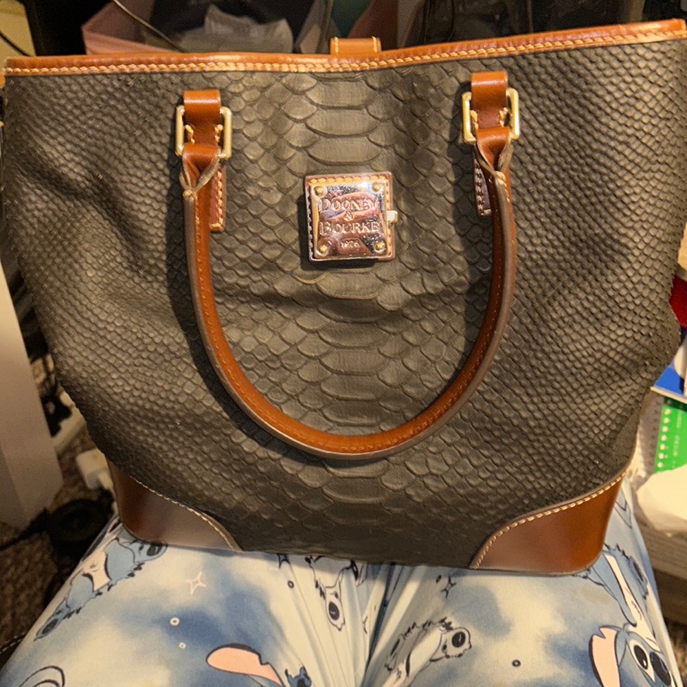 Dooney & Bourke Claremont Snake Skin Black Purse - Gem